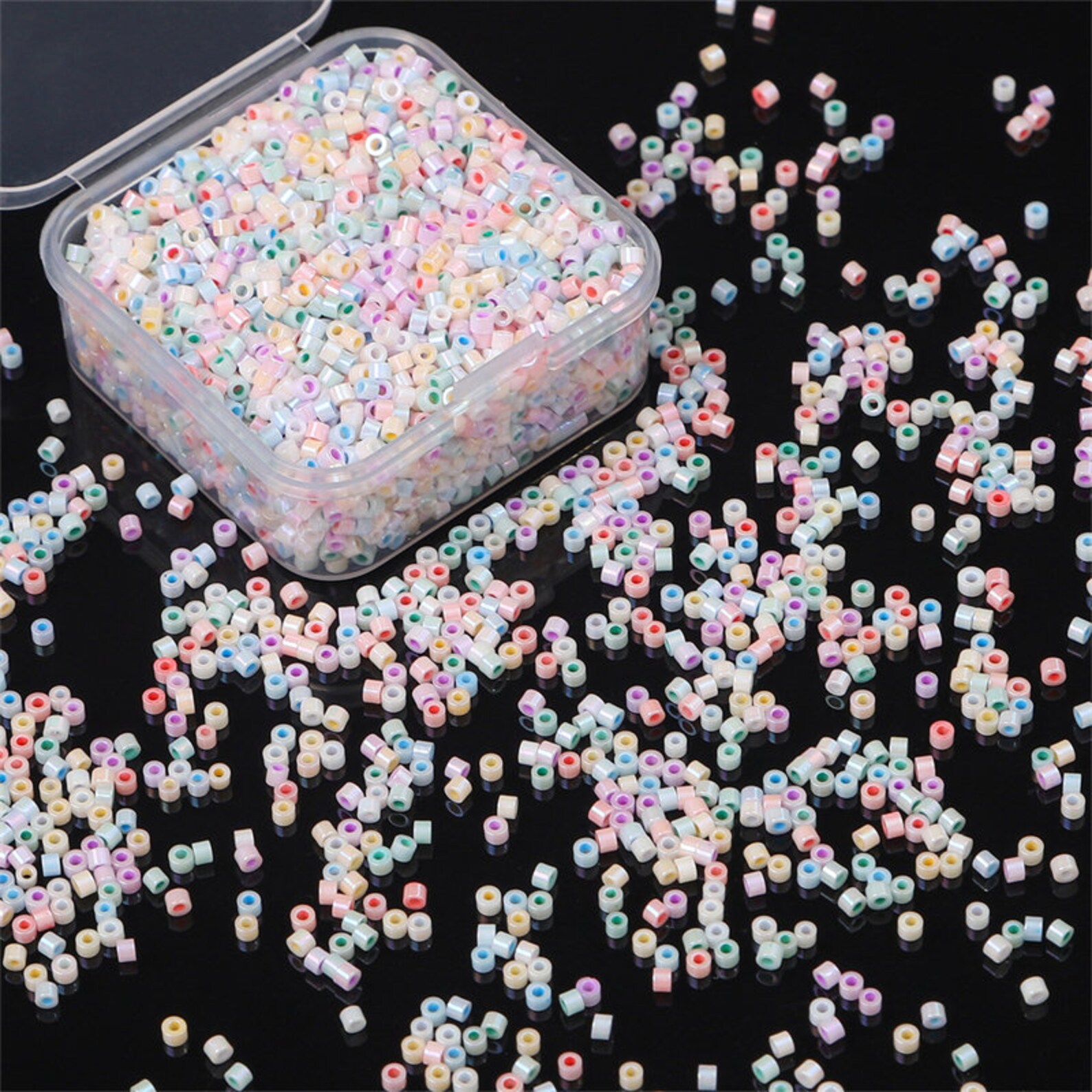 2mm Cream Colored Seed Beads - 12/0 Opaque Seed Beads - Pastel Cylinder ...