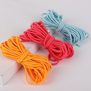 2.5mm 15 COLORS Colorful Rainbow Elastic Cord - Thick Elastic Rope ...