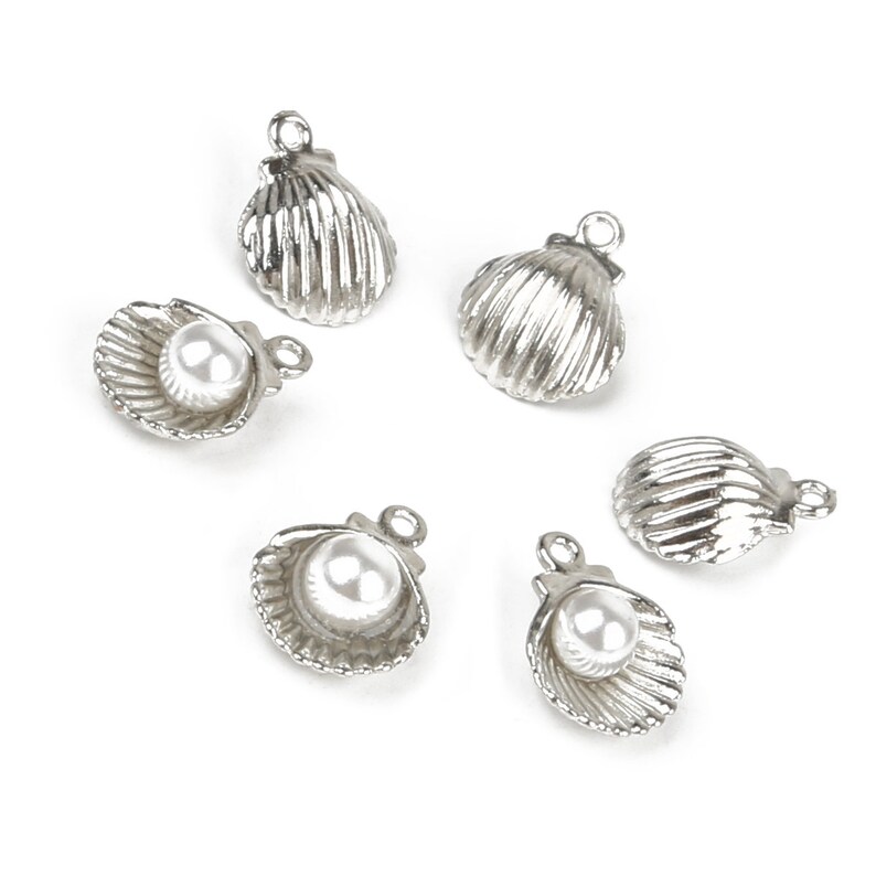 10pcs Shell Pearl Charms Shell Charms Shell Pearl Earring - Etsy