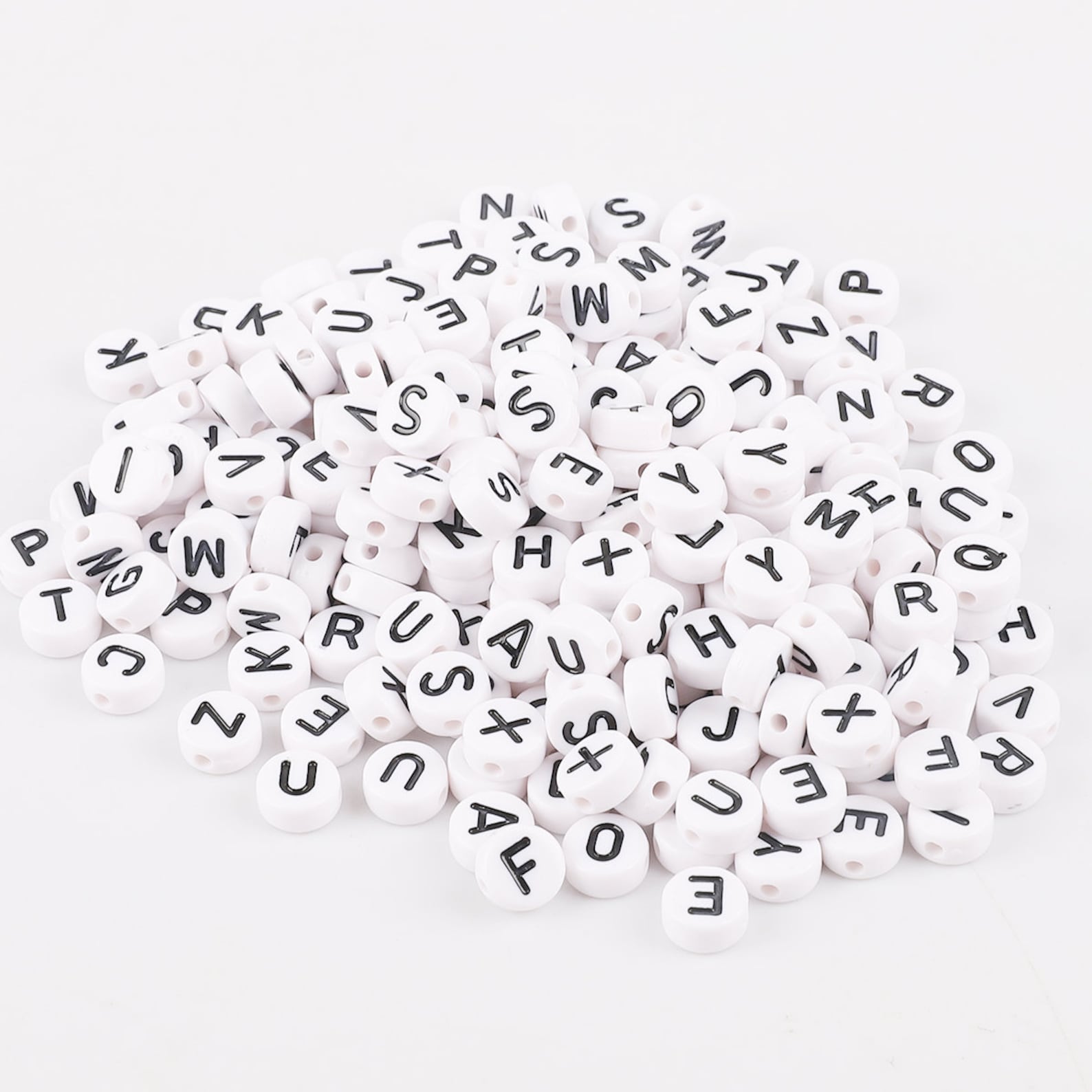 100 Letter Beads Choice of Letters or Mix 7mm Little Round - Etsy
