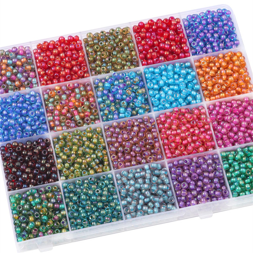 4mm Inside Dyed Seed Beads in 31 COLORS - 6/0 Size - 1mm Hole Size ...