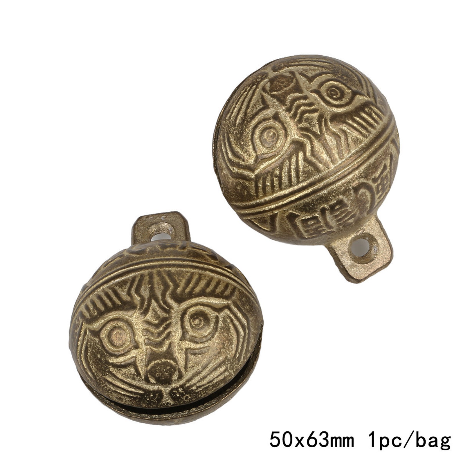 7 Sizes Brass Tiger Bell Jingle Bell Pet Bell Antique - Etsy