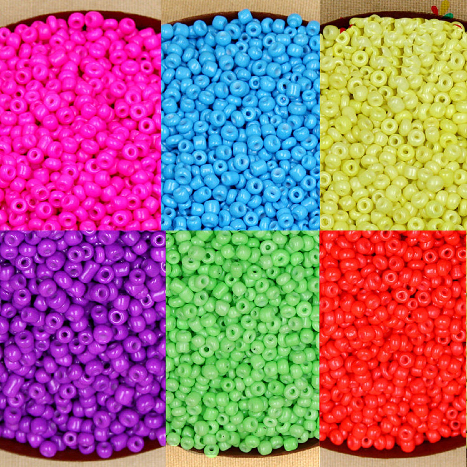 Rainbow Set Beads Kit 2mm 1000pcs Mixed Color Lot With - Etsy