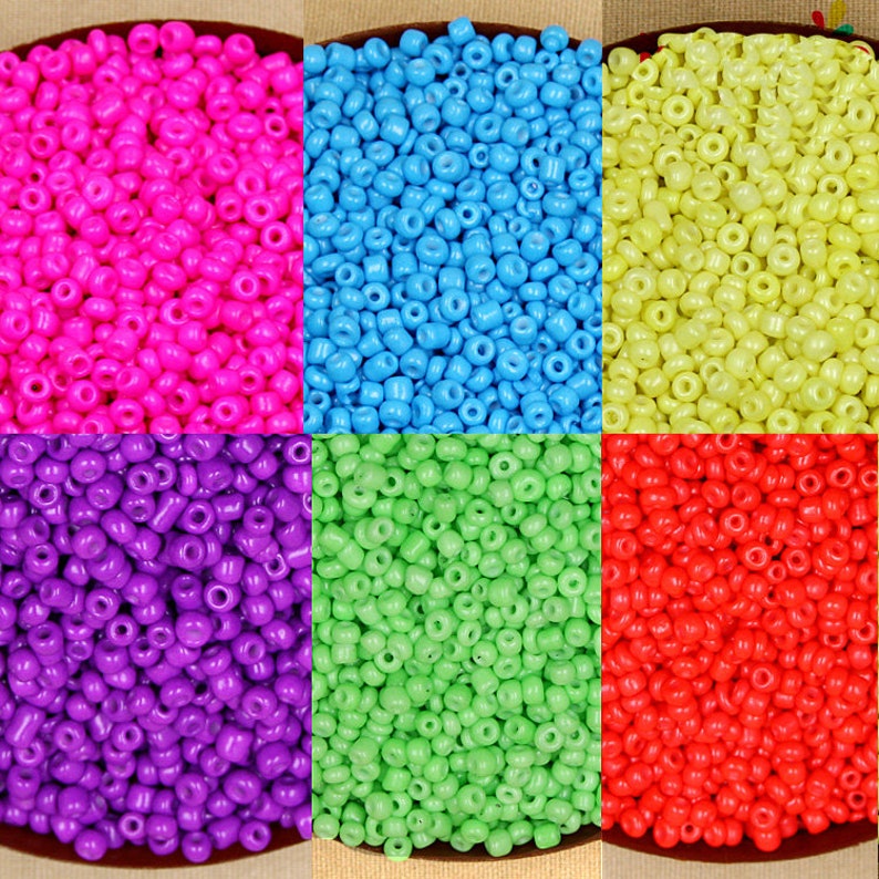 Rainbow Set Beads Kit 2mm 1000pcs Mixed Color Lot With - Etsy UK