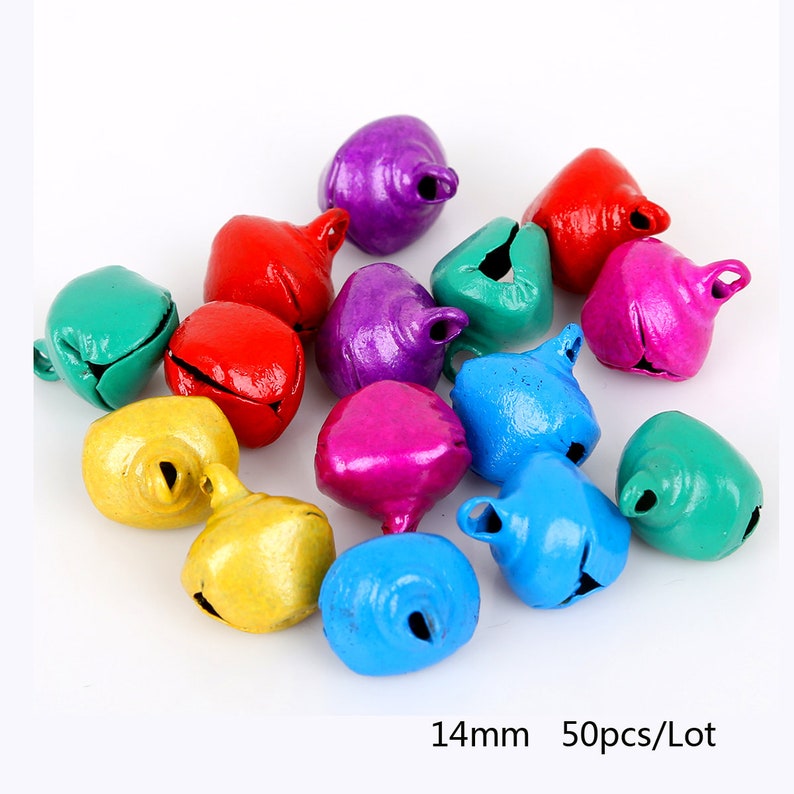 Mix Color Bells Rainbow Jingle Bells Charm Bead Christmas - Etsy
