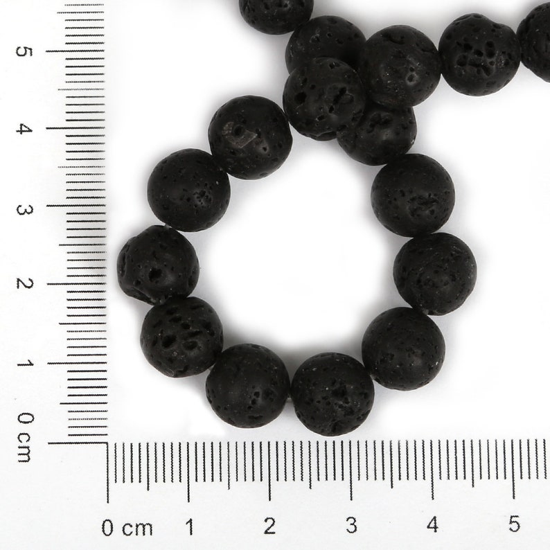 Synthetic Black Volcanic Lava Stone Beads 15.5/str 4mm - Etsy