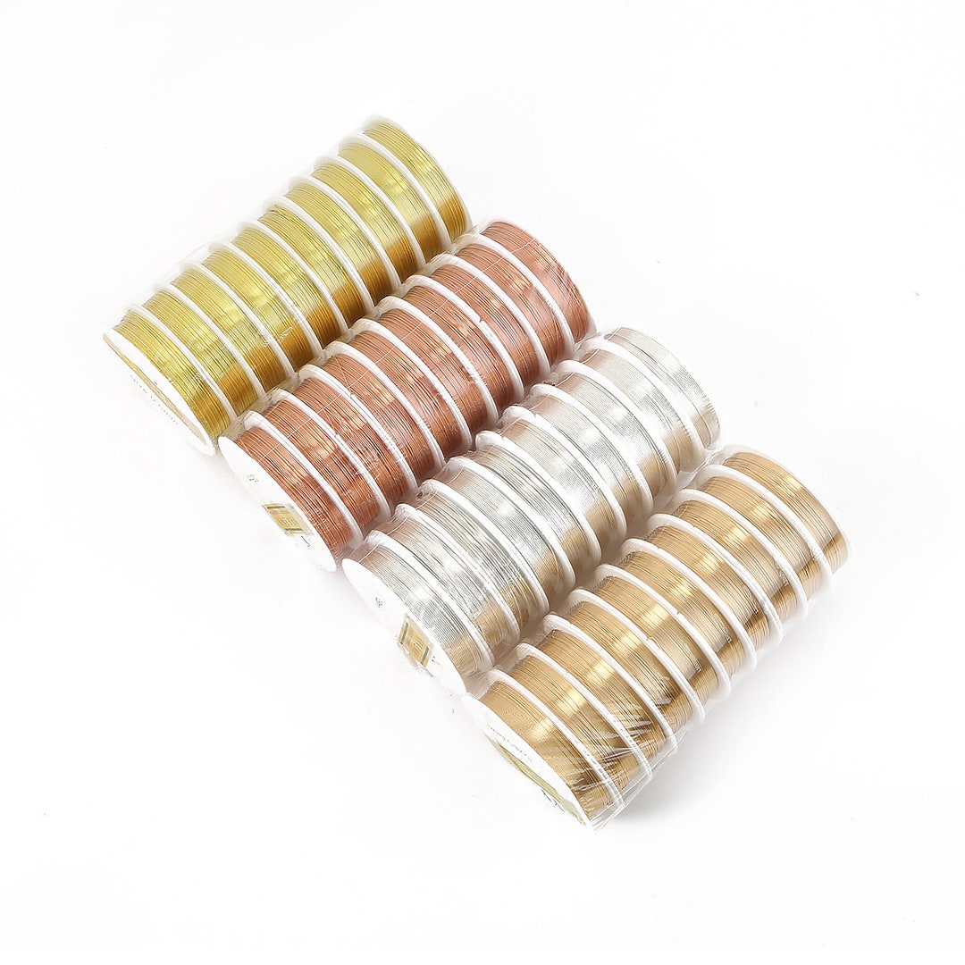 Metallic Thread in Gold, Silver, Copper - 0.3-1mm - Bulk Embroidery ...