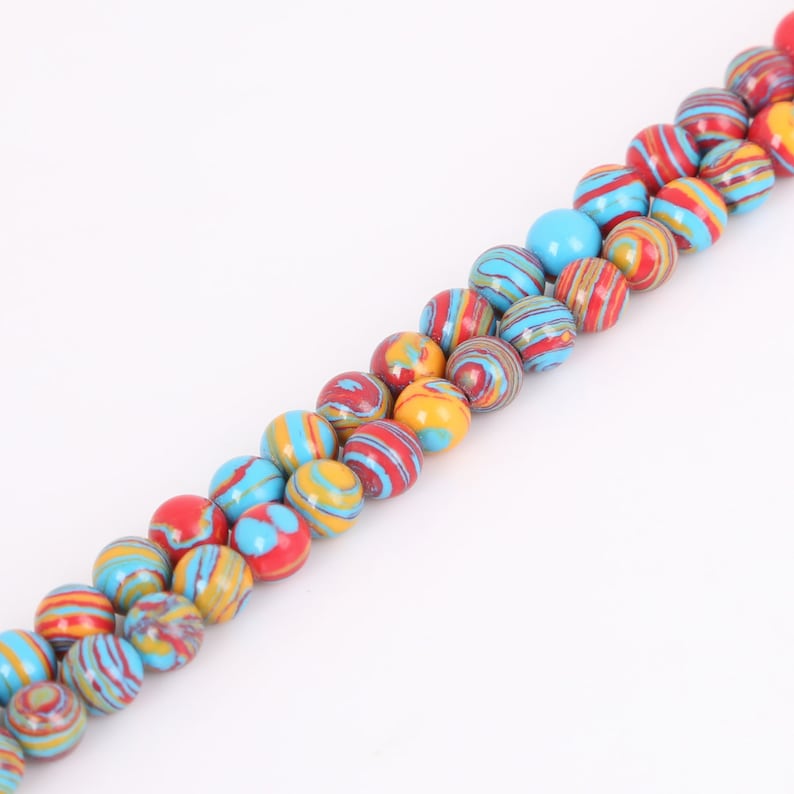 Rainbow Stripe Beads Gemstone Round Loose 4mm 6mm 8mm 10mm - Etsy
