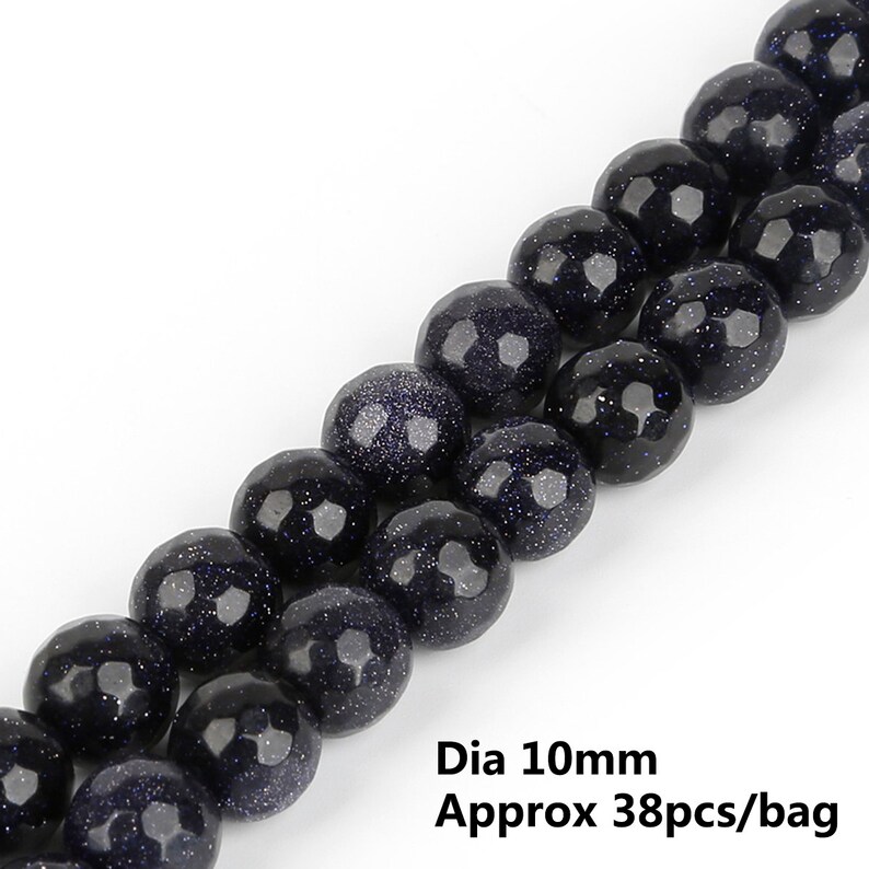 Synthetic Blue Sandstone Faceted Beads 4mm 6mm 8mm 10mm, Full 15 ...