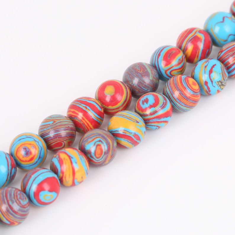 Rainbow Stripe Beads Gemstone Round Loose 4mm 6mm 8mm 10mm - Etsy