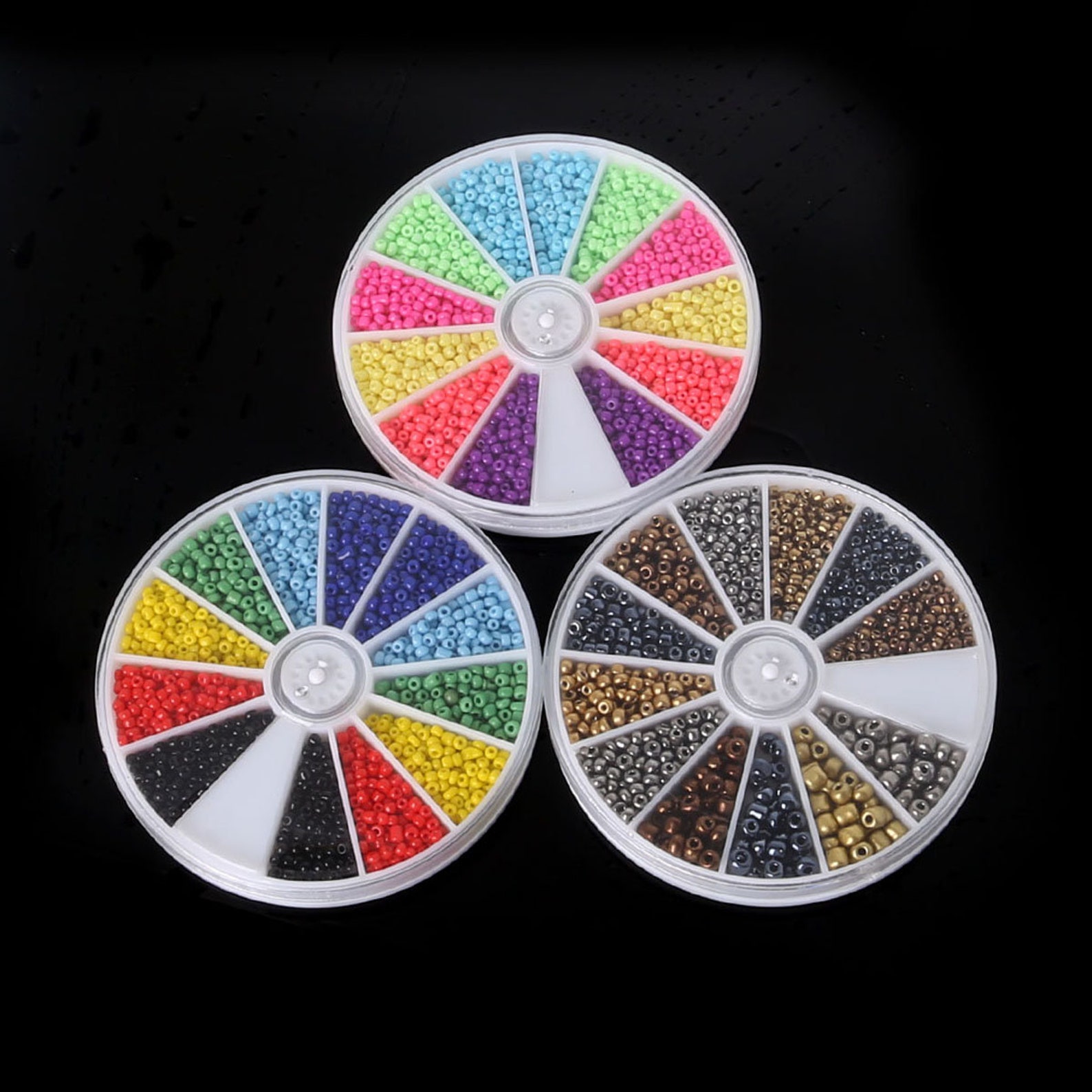 Rainbow Set Beads Kit 2mm 1000pcs Mixed Color Lot With - Etsy