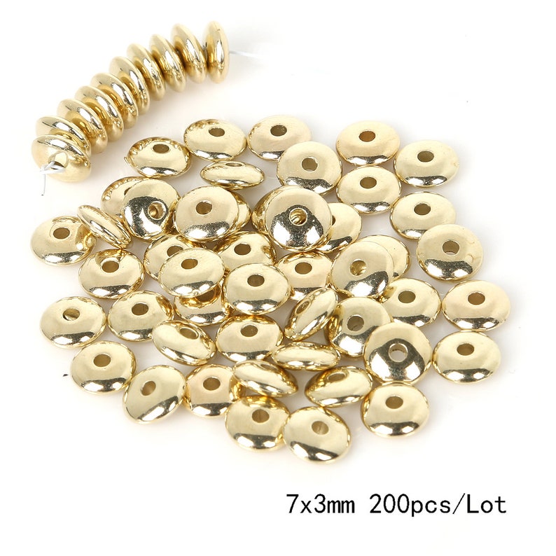 Gold Disc Spacer Beads Gold Round Discs Rondelle Spacer - Etsy