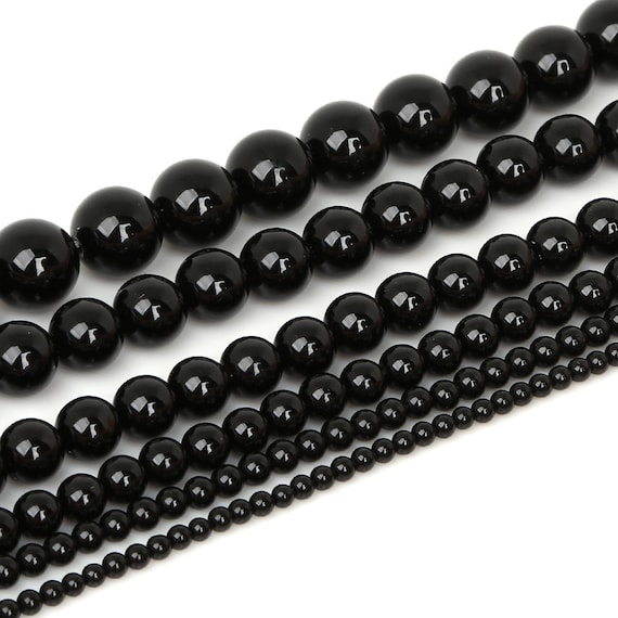 AA Quality Black Agate Beads Natural Gemstone Round Stones 3mm | Etsy