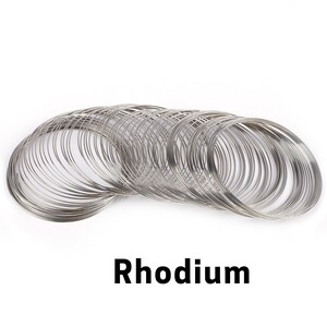60mm Memory Wire for Bracelet Making 100 Loops - Gold Silver Bronze ...