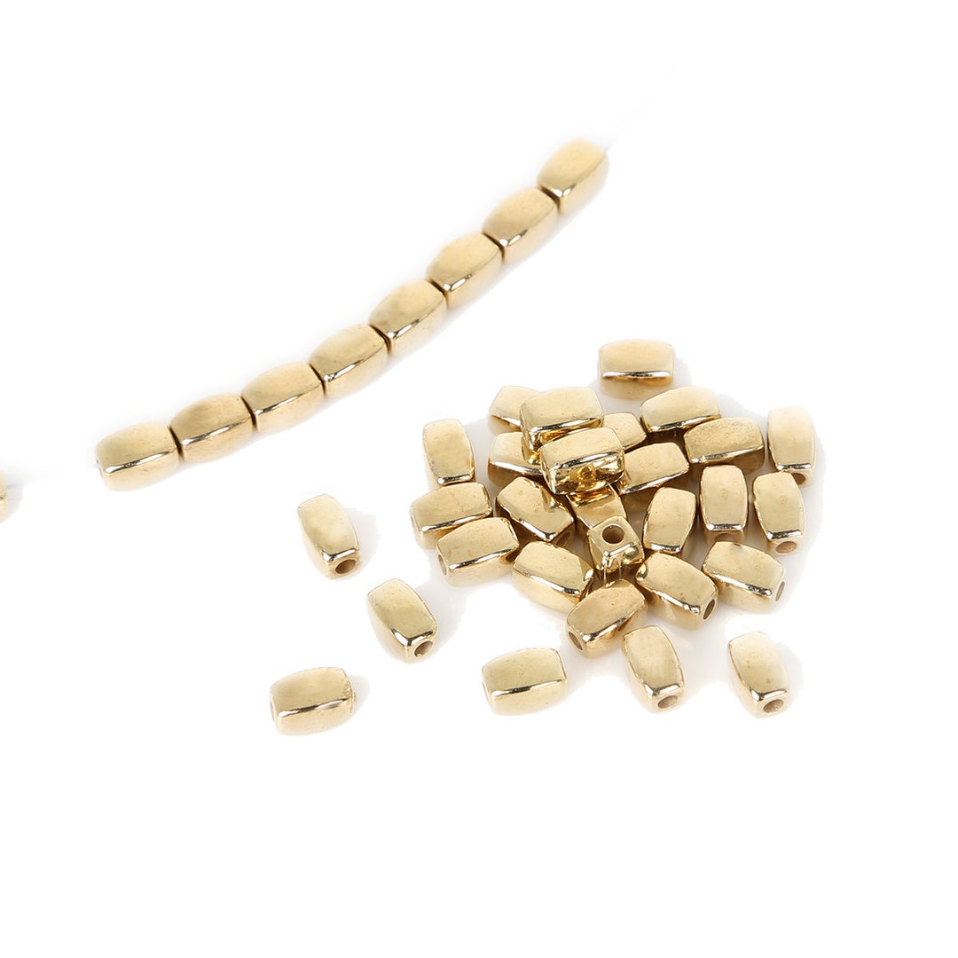 6mm Gold Rectangle Spacer Beads - Gold Spacer Beads - 200 Pcs - Etsy