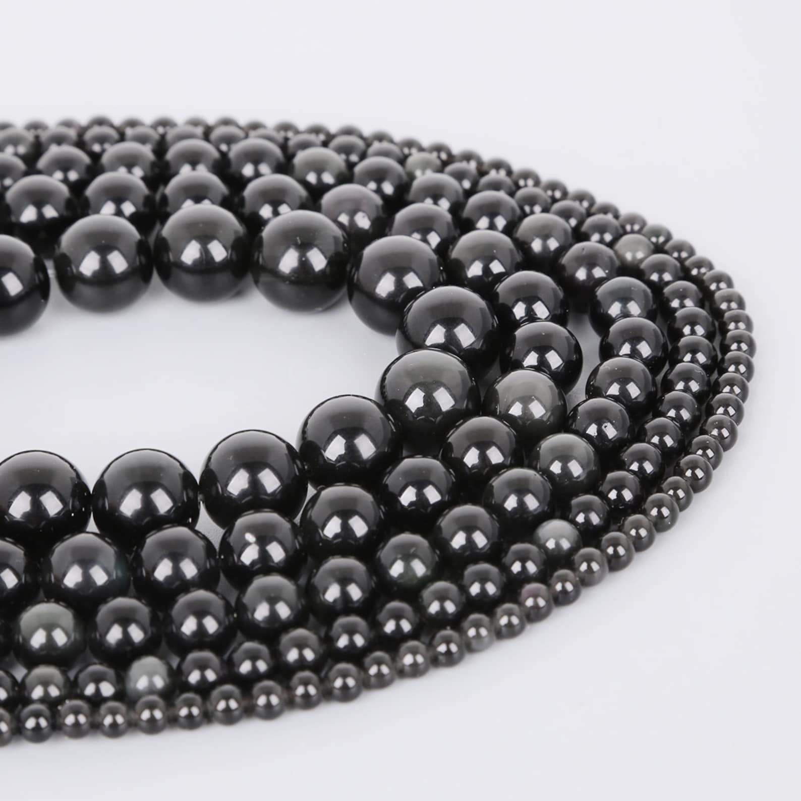 Natural Black Obsidian Round Loose Beads 15 Strand 4mm - Etsy