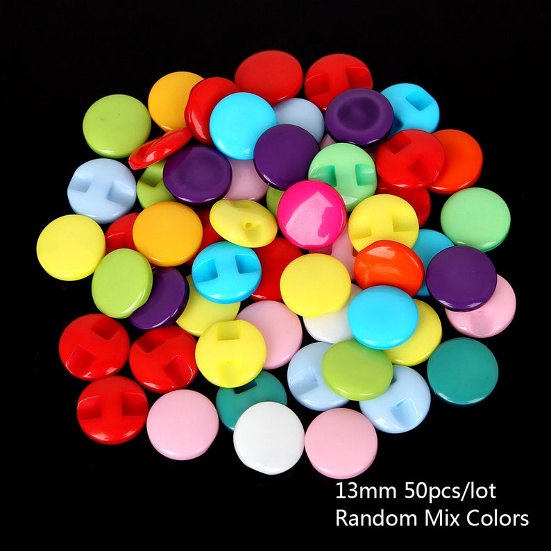 50 Assorted Flat Shank Buttons 9mm 13mm Mix Color Cat's - Etsy
