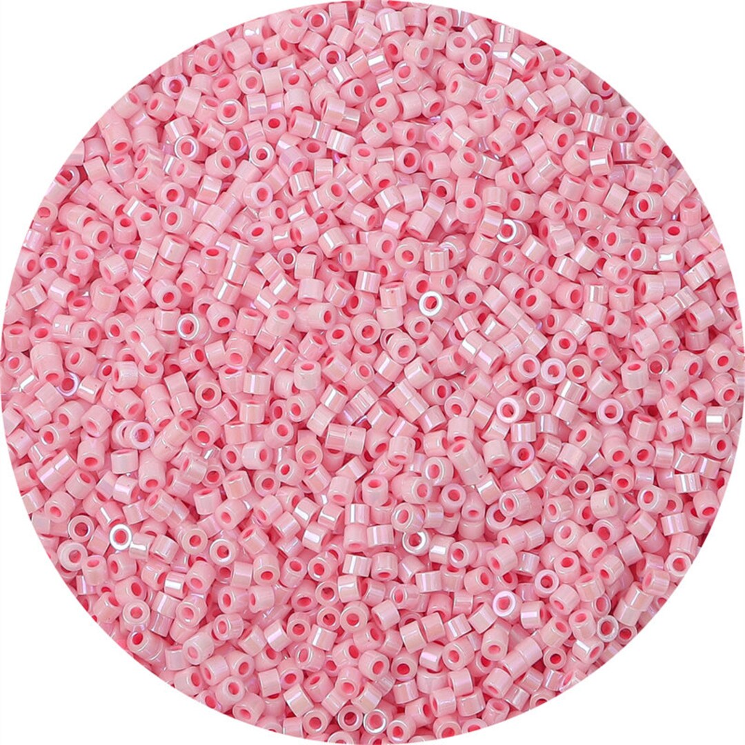 Buy 2mm Pink Cream Colored Seed Beads - 12/0 Opaque Seed Beads - Pastel ...