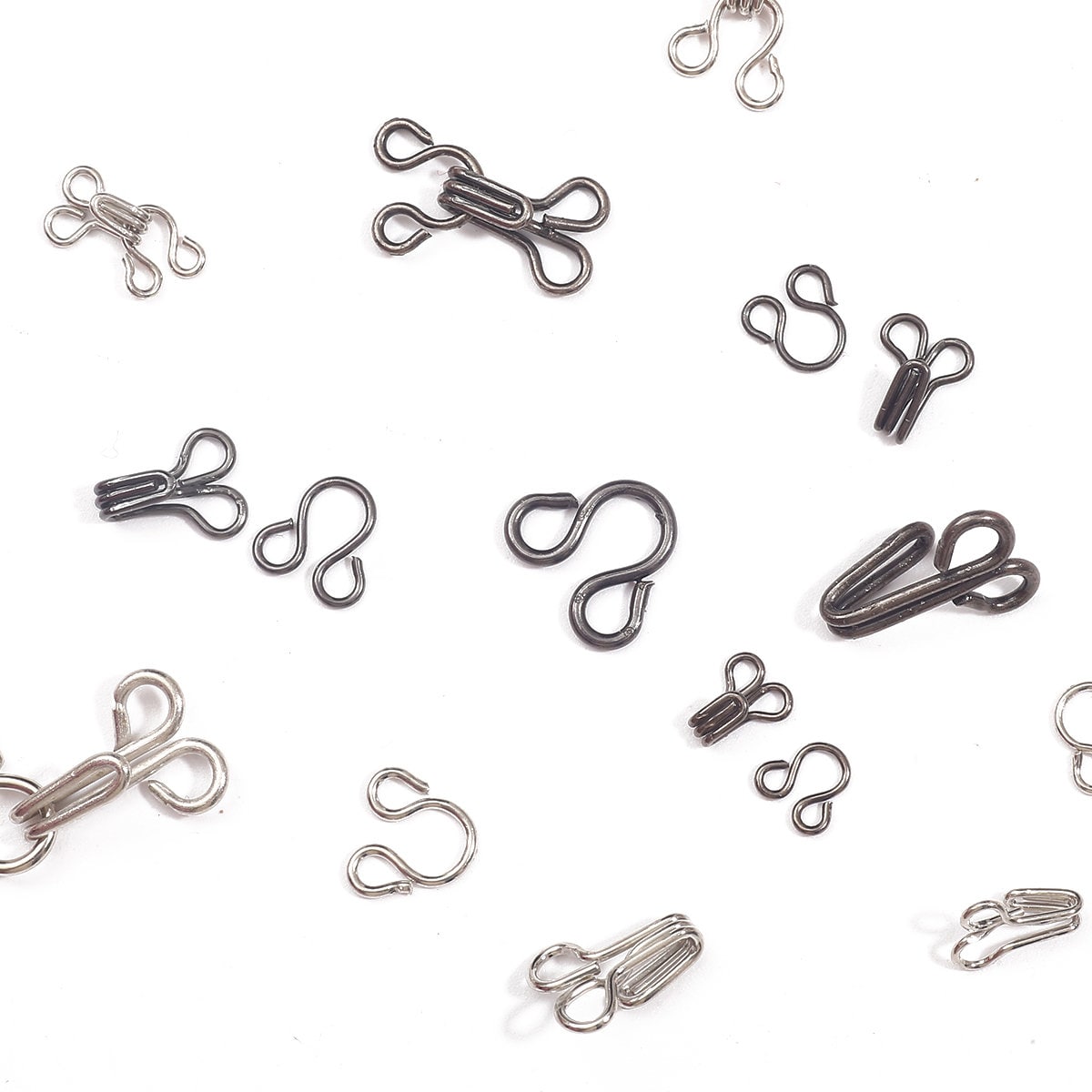 24 Pairs of Hook and Eye Clasps for Dresses, Shirts and Bras. Available ...