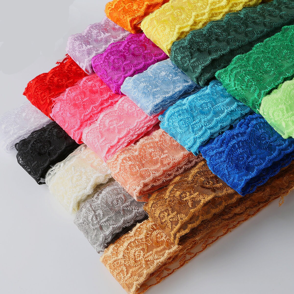 20 COLORS Elastic Lace 10 Yards 40mm Elastic Lace Trim | Etsy
