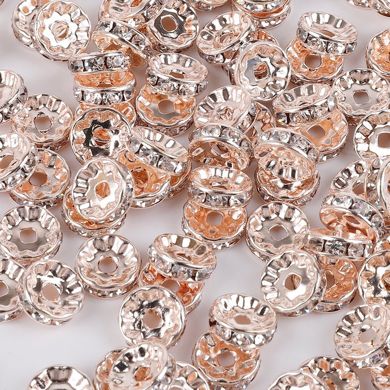 Rose Gold Spacer Beads - Etsy