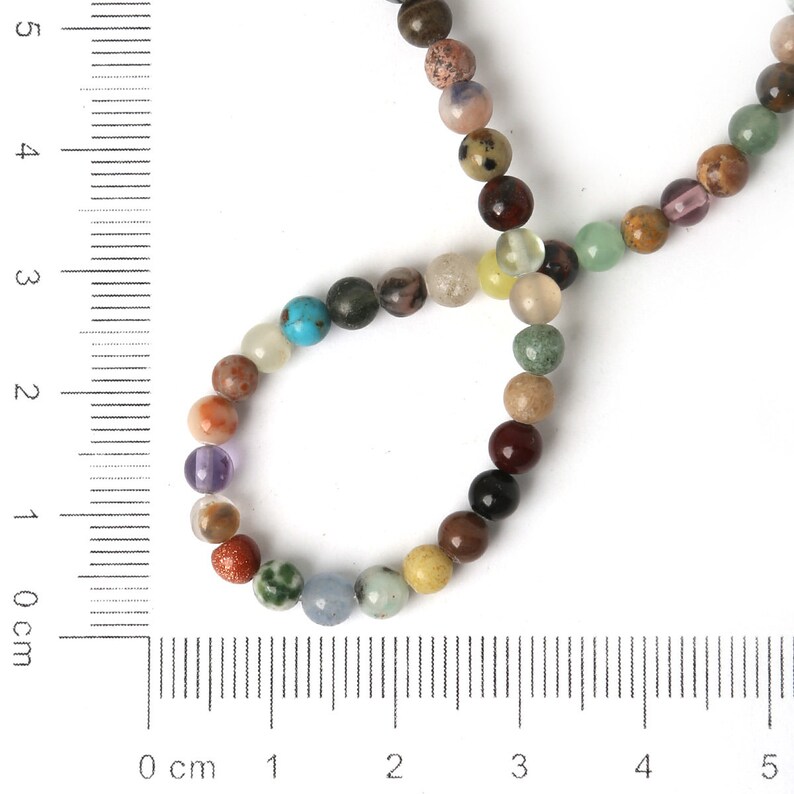Natural Multi Color Gemstone Beads 4mm 6mm 8mm Mix Color - Etsy