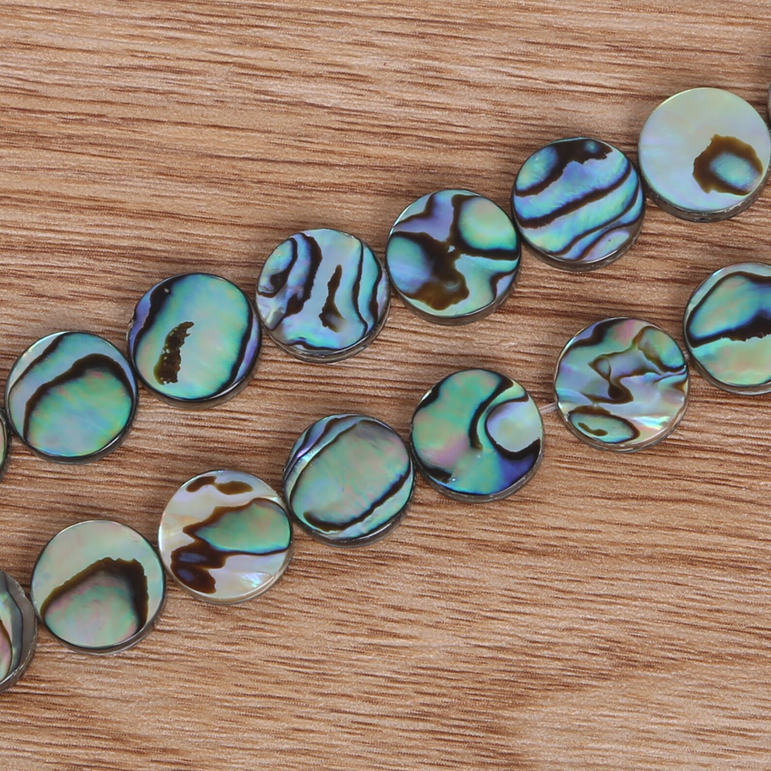Natural Abalone Shell Flat Round Beads, 10mm 12mm 15mm, 15" Strand - Etsy