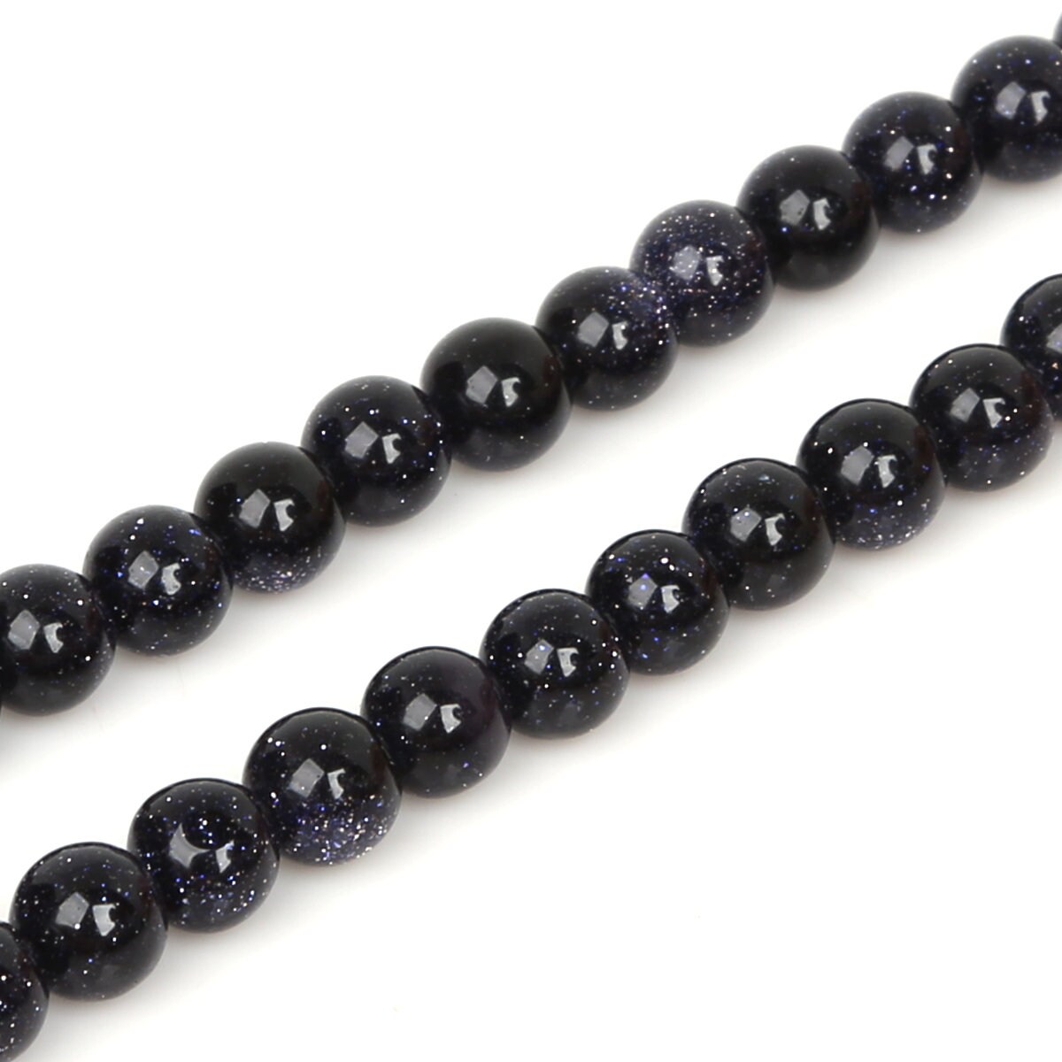 Blue Sandstone Beads 4mm 6mm 8mm 10mm, Full 15.5" Strand, Natural Round ...