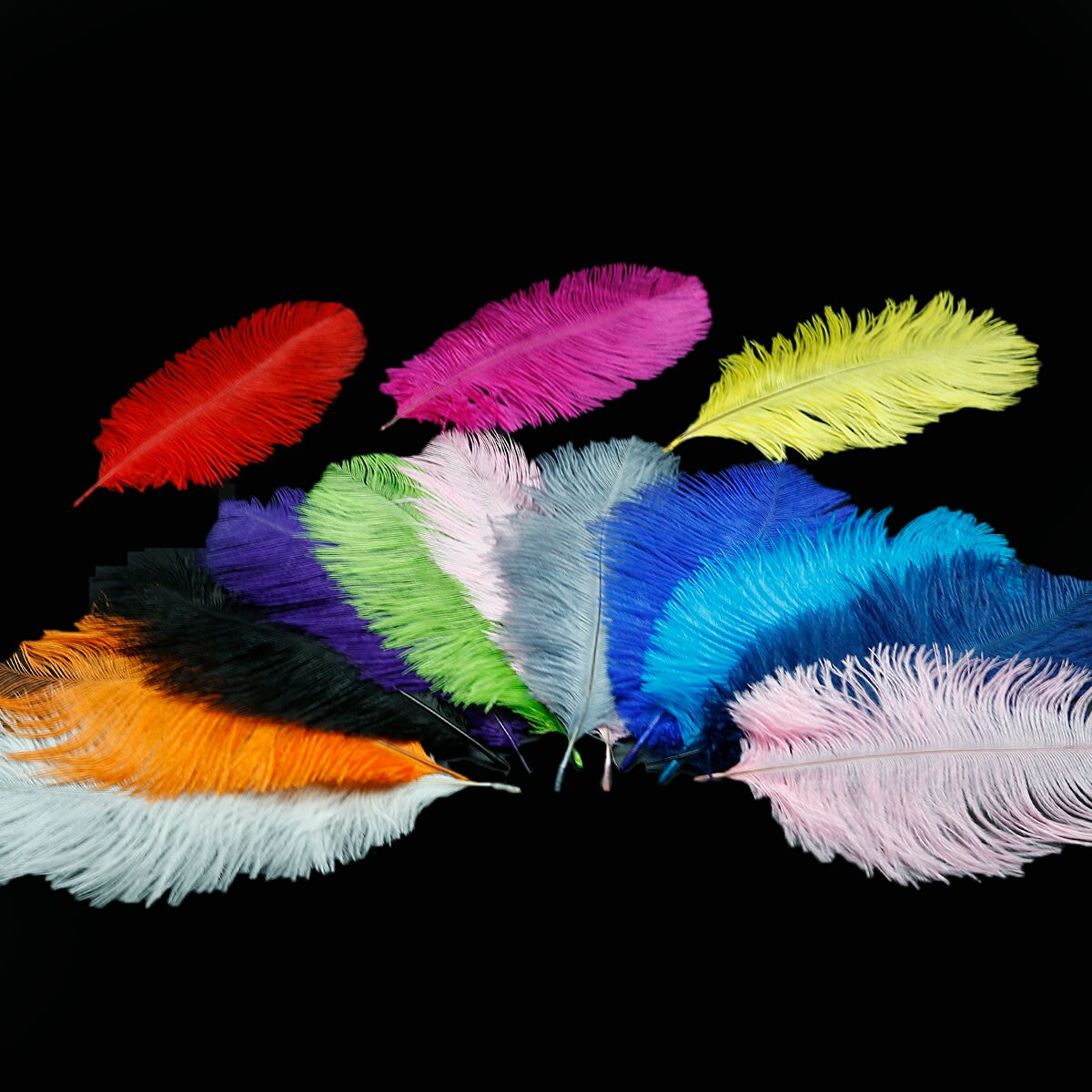 14 Colors of Ostrich Feathers Rainbow Feathers 15-20cm or | Etsy
