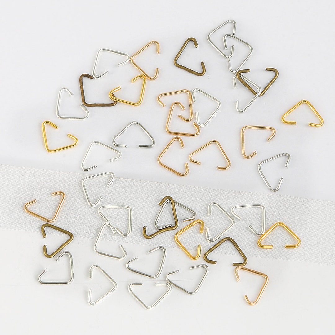 100 Pcs 5 COLORS Triangle Shape Open Jump Rings Connectors 7mm X 6mm - Etsy