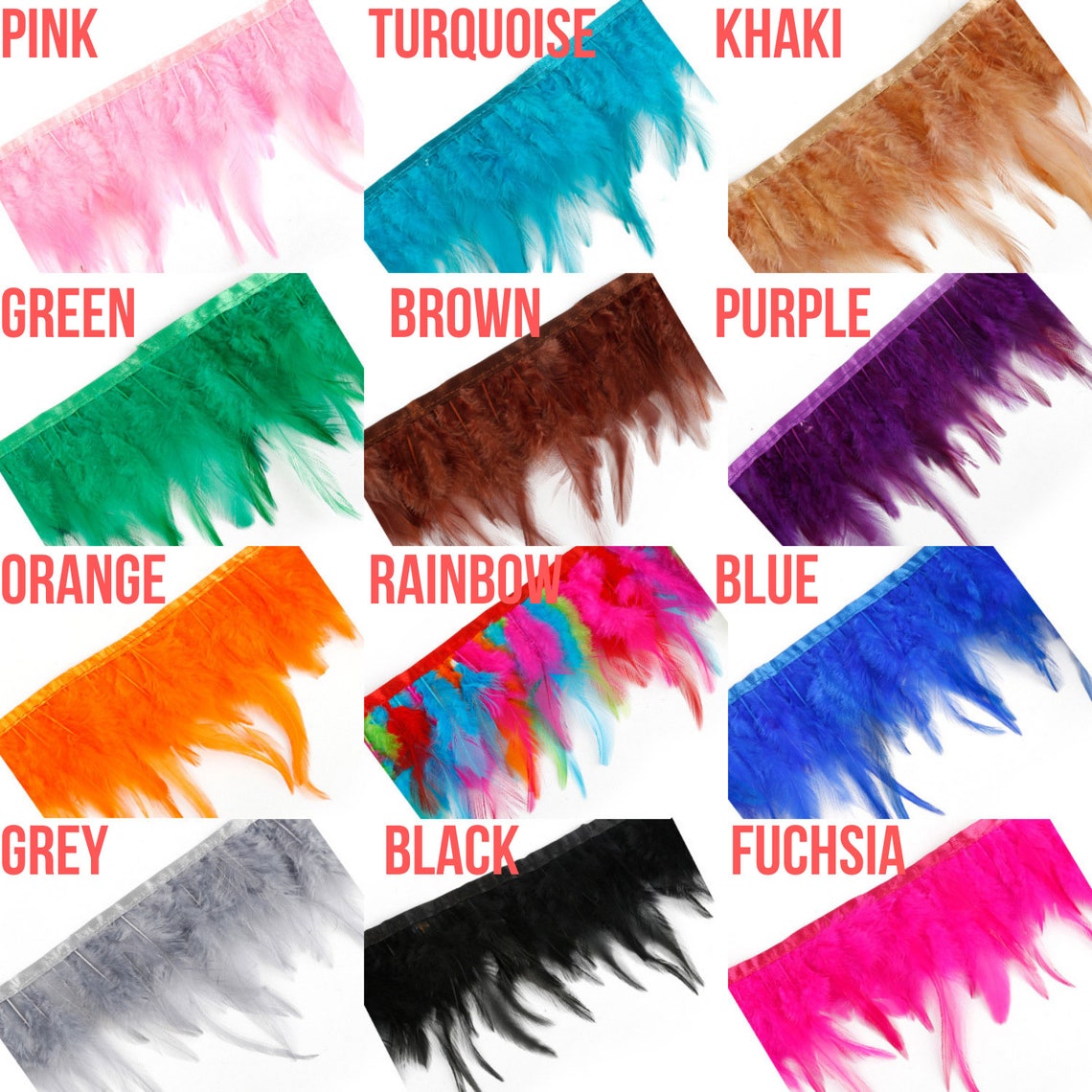 15 Colors Ostrich Pointy Feather Fringe Trim 8-10cm 1 Meter - Etsy