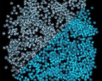 Blue Glow in the Dark Luminous Stone Crystal Glow Ball Beads Smooth ...