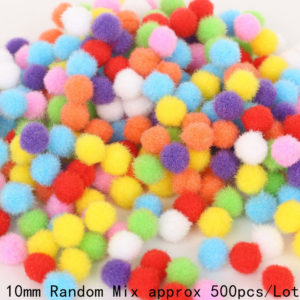 Mixed Color Fluffy Soft Pom Pom, Yarn Pom Pom Balls, Pompoms Fluffy ...