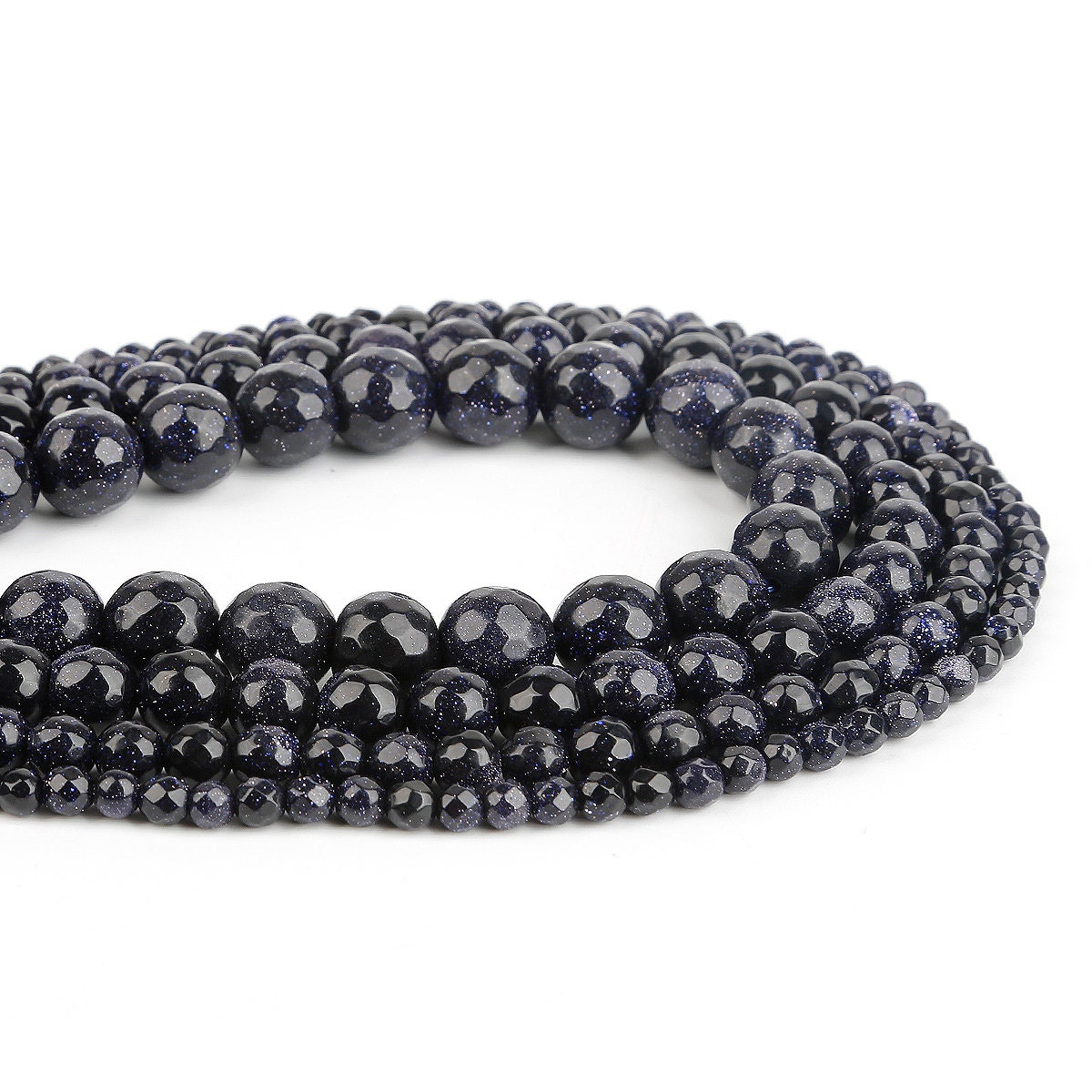 Synthetic Blue Sandstone Faceted Beads 4mm 6mm 8mm 10mm, Full 15 ...