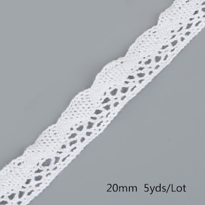 6 PATTERNS White Lace Ribbon Roll 5 Yards | Ornamental Lace Roll ...