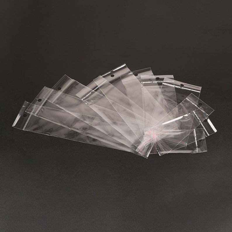 11 SIZES 100pcs Clear Self Adhesive Seal Plastic Bags - Transparent ...