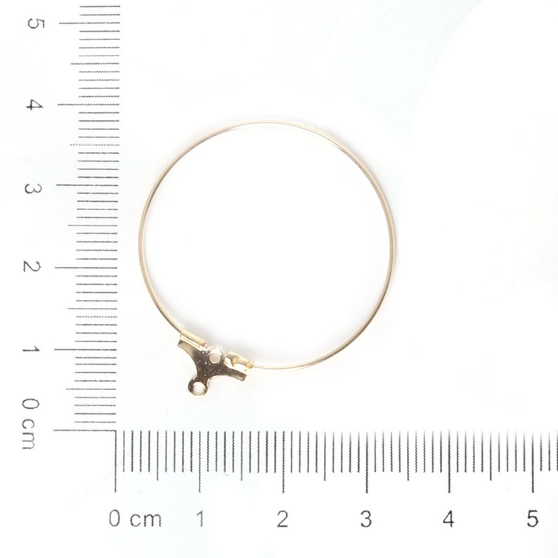 50pcs Gold Plated Beading Hoops 30mm Earring Hoop Findings - Etsy