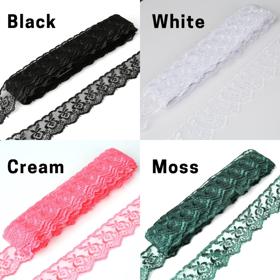 20 COLORS Elastic Lace 10 Yards 40mm Elastic Lace Trim | Etsy