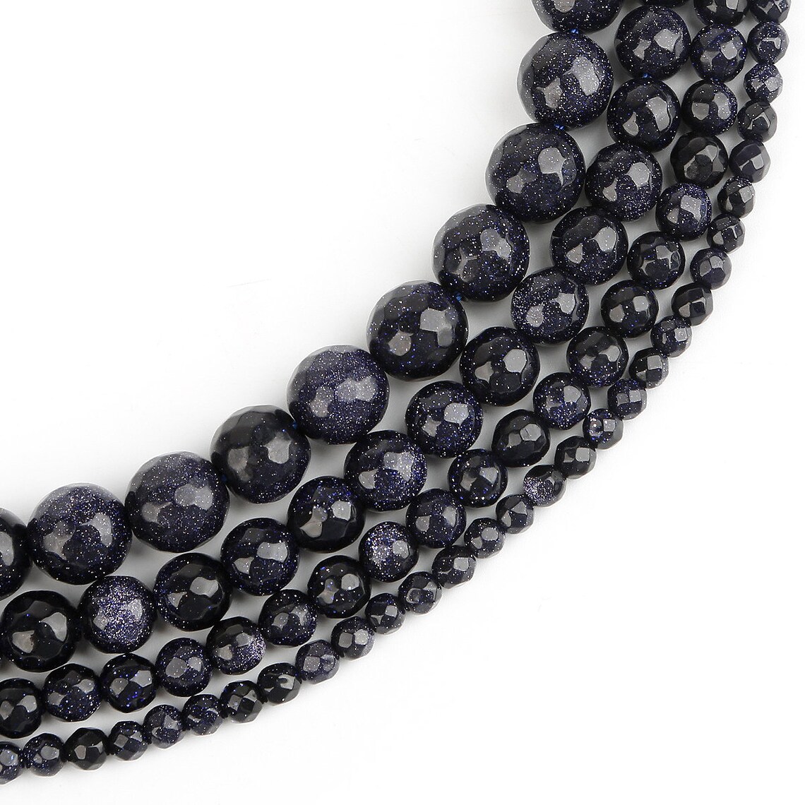 Synthetic Blue Sandstone Faceted Beads 4mm 6mm 8mm 10mm, Full 15 ...