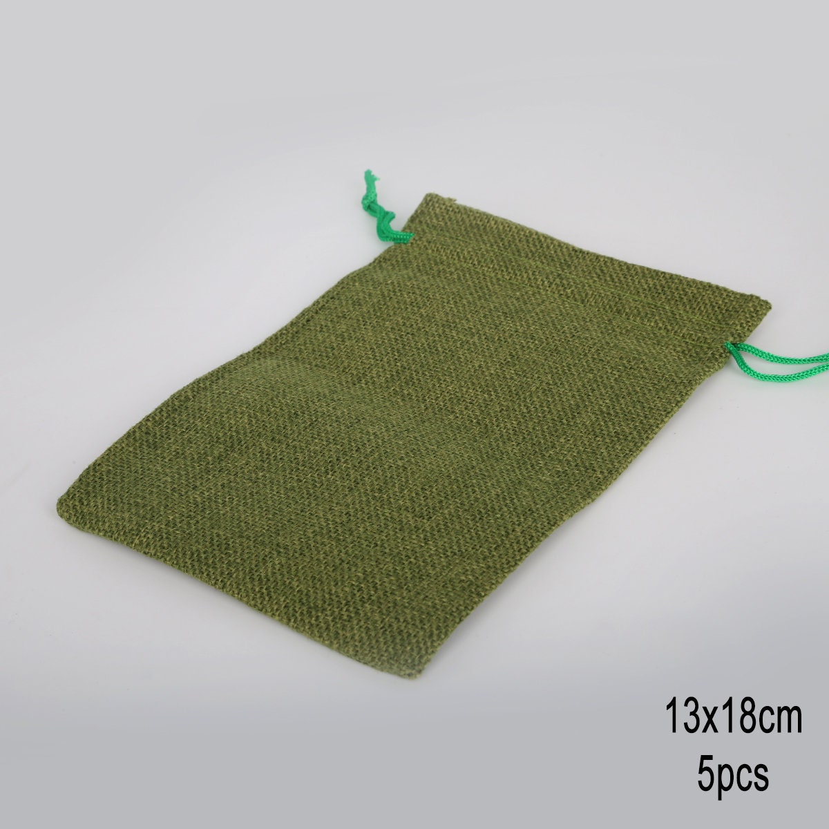 5pcs Green Burlap Pouches 4 SIZES Burlap Gift Bags Green | Etsy