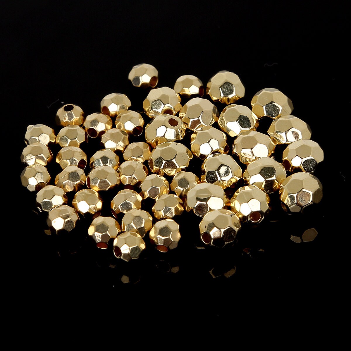 Faceted Gold Ball Beads CCB Gold Spacer Beads 6mm or 8mm | Etsy