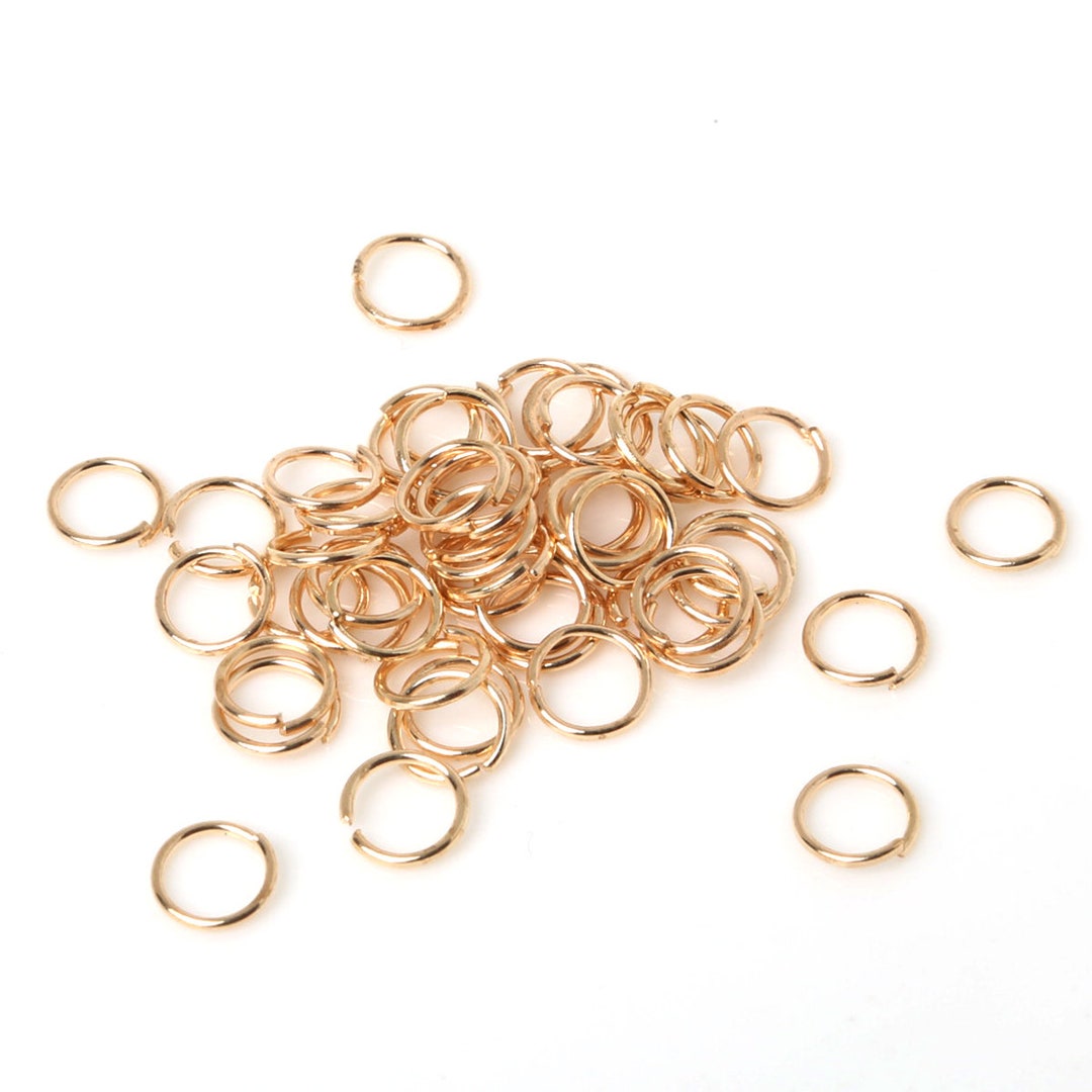 Rose Gold Jump Rings 5mm 7mm - Rose Gold Plated Open Jump Rings ...