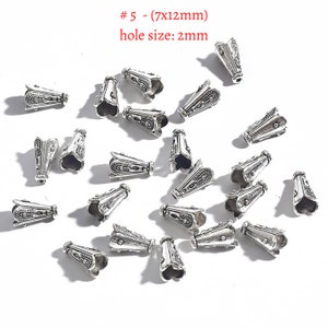 10pcs Cone Bead Caps - Bead Cone- Silver Cone Bead Caps - Ancient ...