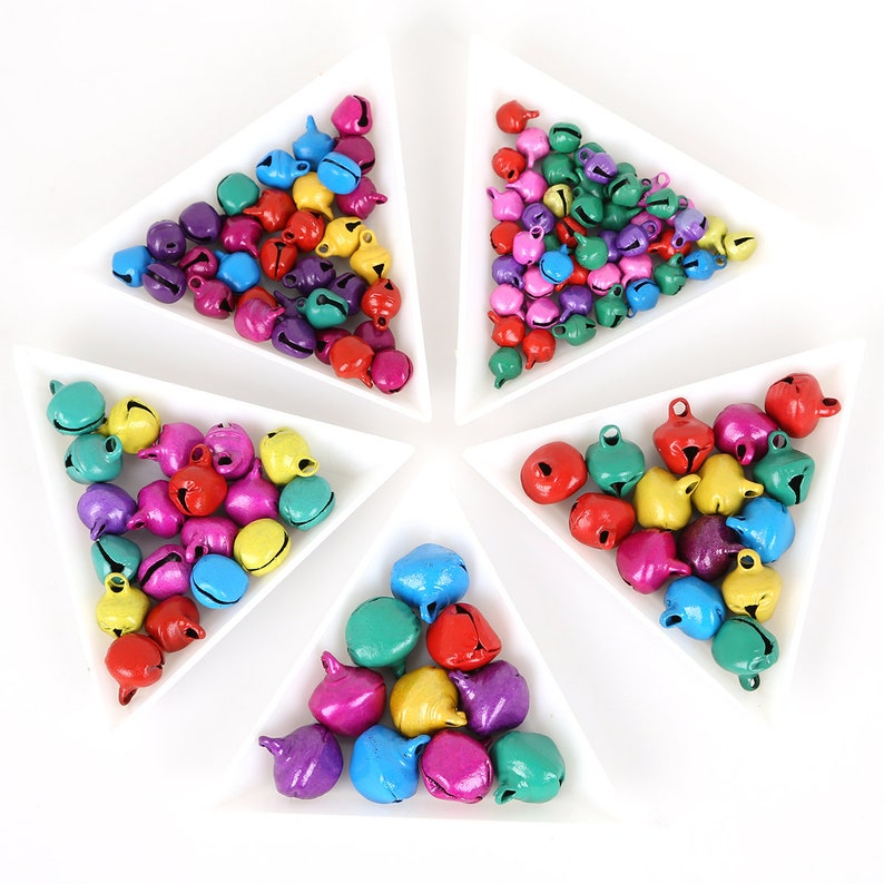 Mix Color Bells - Rainbow Jingle Bells Charm Bead - Christmas Bells ...
