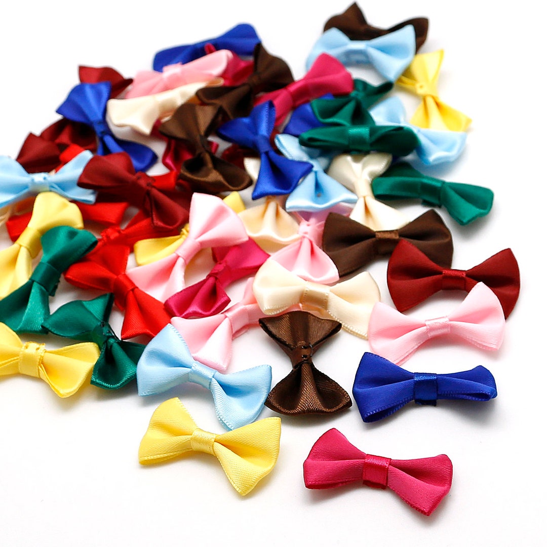 11 COLORS Satin Bowties 4cm - Bulk Bow Ties - Wholesale Bow Tie - 25 ...