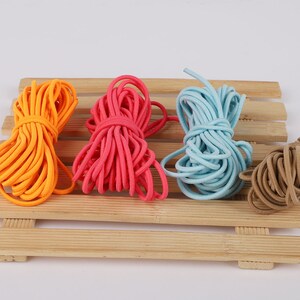 2.5mm 15 COLORS Colorful Rainbow Elastic Cord - Thick Elastic Rope ...