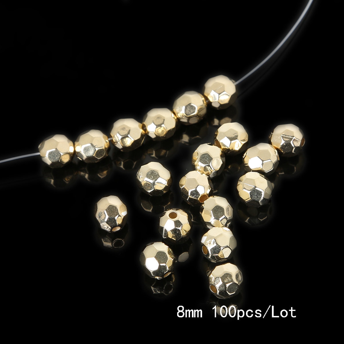 Faceted Gold Ball Beads, CCB Gold Spacer Beads, 6mm or 8mm - Etsy