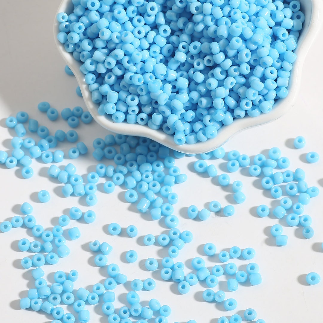 12/0 8/0 6/0 Turquoise Opaque Seed Beads 2mm 3mm 4mm - Turquoise ...