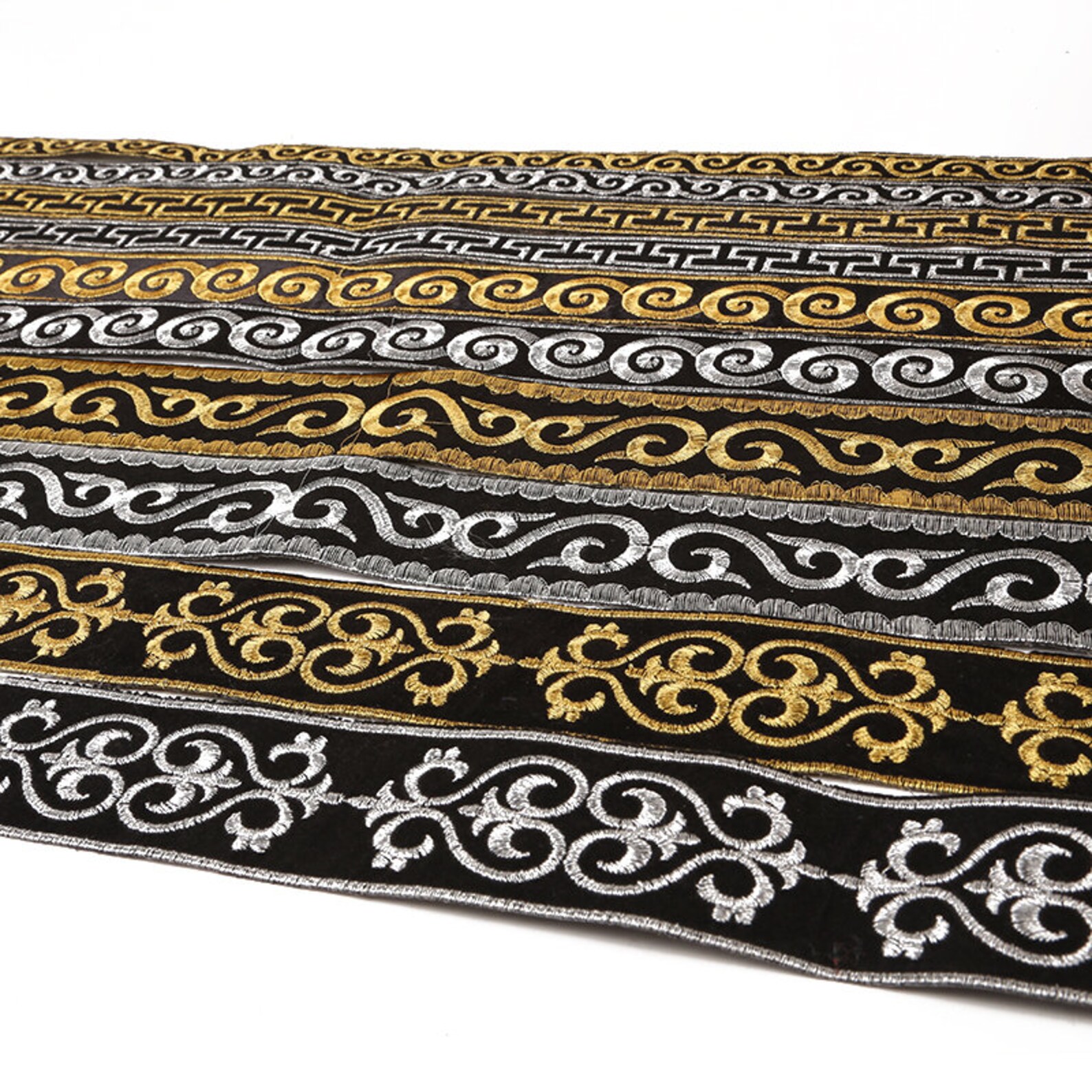 10 PATTERNS Greek Key Ribbon Trim - Greece Ribbon Trim - Gold Greece ...