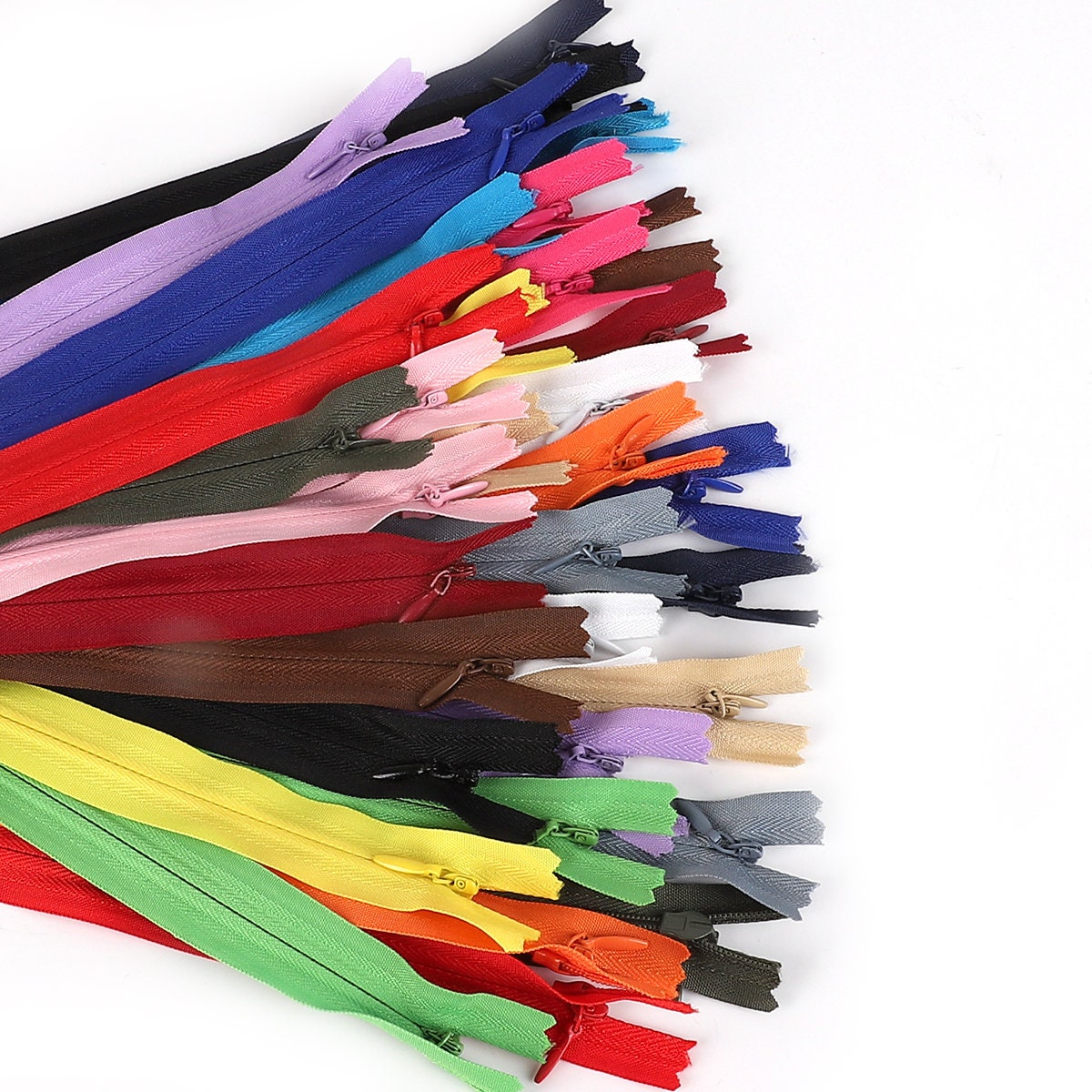 18 COLORS YKK Standard All Purpose #3 Coil Zippers - 28cm 35cm 40cm ...